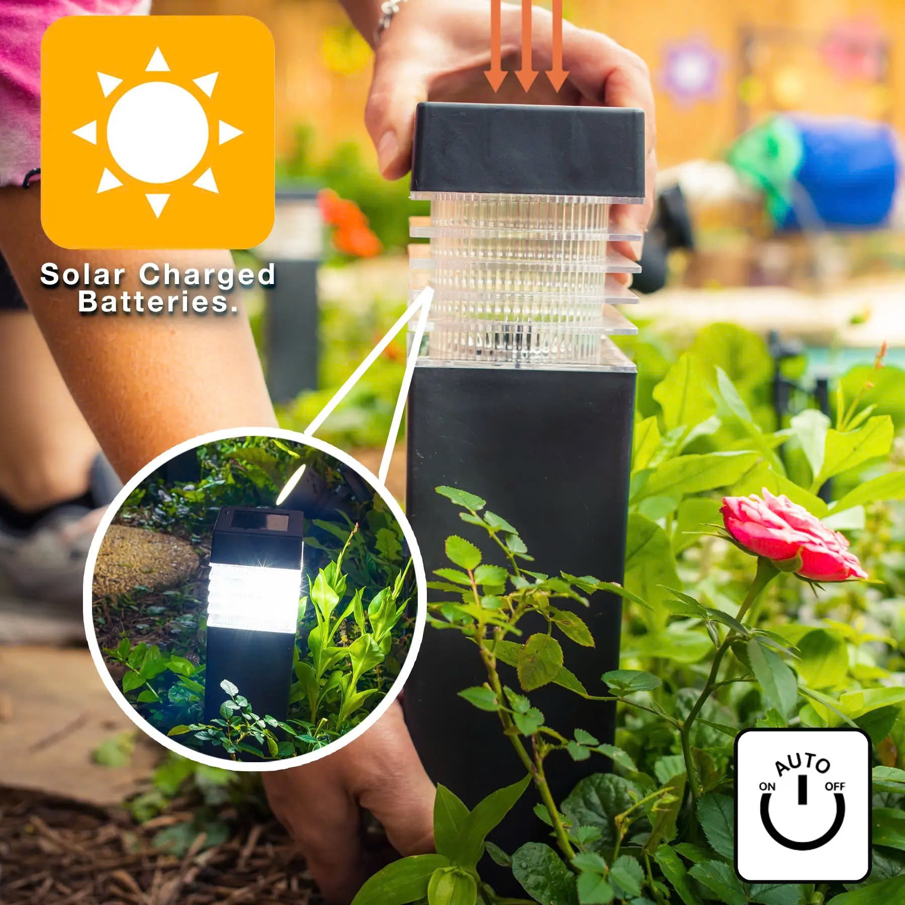 Column Solar Pathway Lights $4/pcs. Set of 4 $15.99 – Cocolilistore