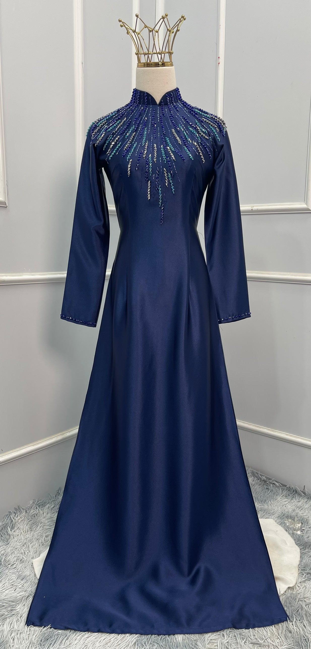 L1373 Áo only - Áo đính đá màu xanh than – Cocolilistore